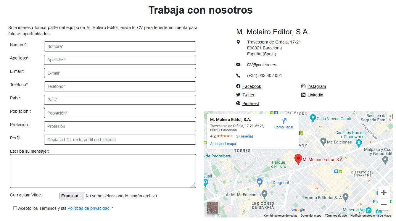 Trabaja con nosotros